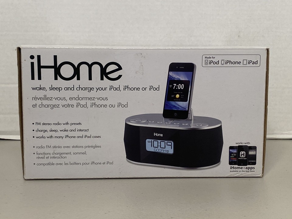 iHome iD38 App Enhanced Stereo System with Dual Alarm FM Clock Radio | eBay