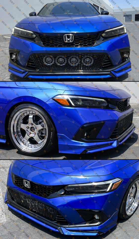 TYPE-R FL5 STYLE GLOSS BLACK FRONT LOWER GRILLE GRILL FOR 2022-2024 ...