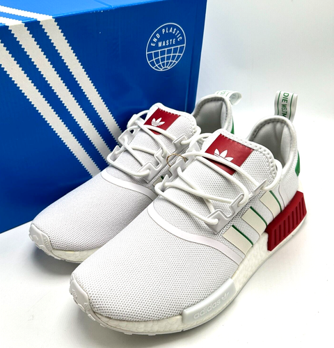 Size 13 - adidas NMD_R1 White Red Green for sale online | eBay