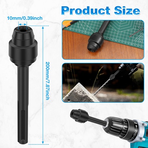 SDS Max to SDS Plus Adapter Heavy Duty Steel Quick Converter Round ...