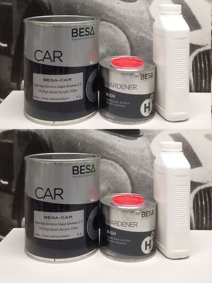 Peinture carrosserie: 2L (3 kg) Apprêt garnissant BESACAR + durcisseur ...