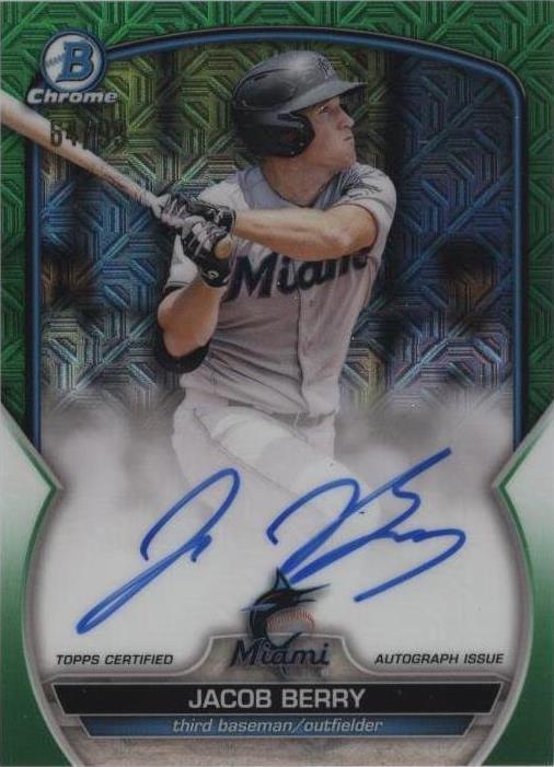 2023 Bowman - Chrome Prospect Mega Box Autographs Jacob Berry #BMA-JBY ...
