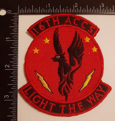 USAF US Air Force 16th ACCS Airborne Command Control Squadron Hook ...