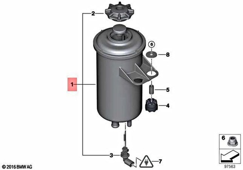 For BMW Genuine Power Steering Reservoir 32416782286 | eBay