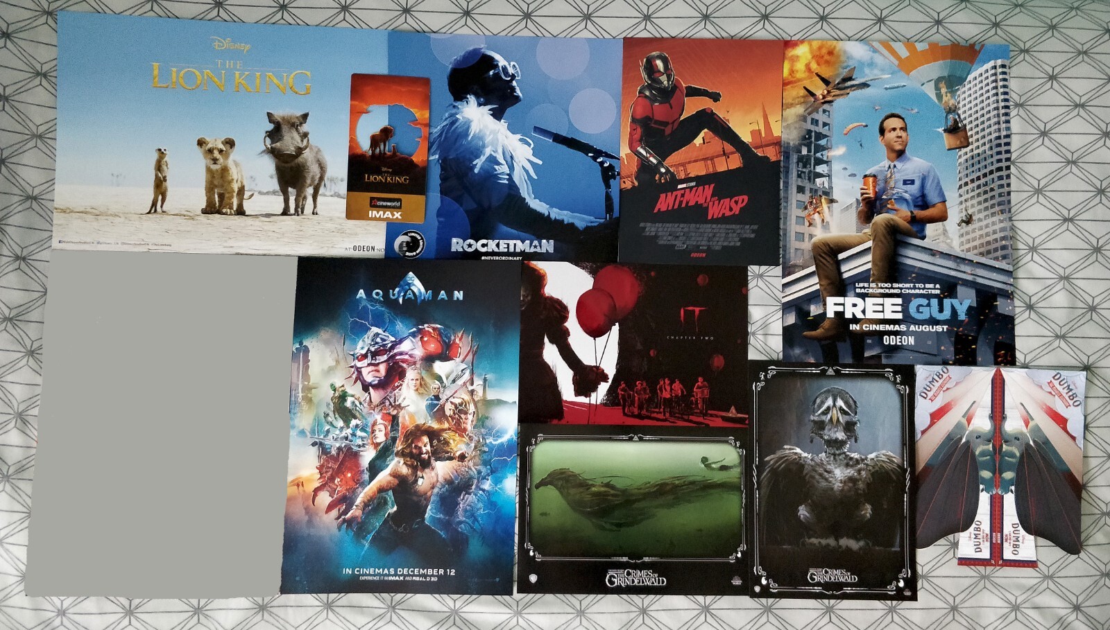 ODEON Posters: Marvel DC Disney Antman Lion King IT Aquaman Free Guy ...