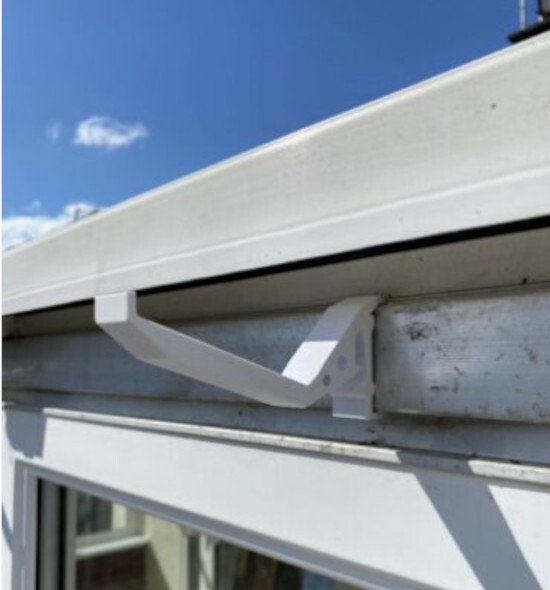 K2 Gutter (C8043) Bracket Replacement Re Engineered UV Protected White ...