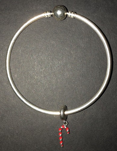 Authentic Pandora Sparkling Christmas Candy Cane RARE hanger On NEW ...