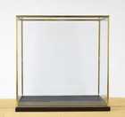 Glass Showcase Box Display HandMade Large and Brass Dome With Black ...