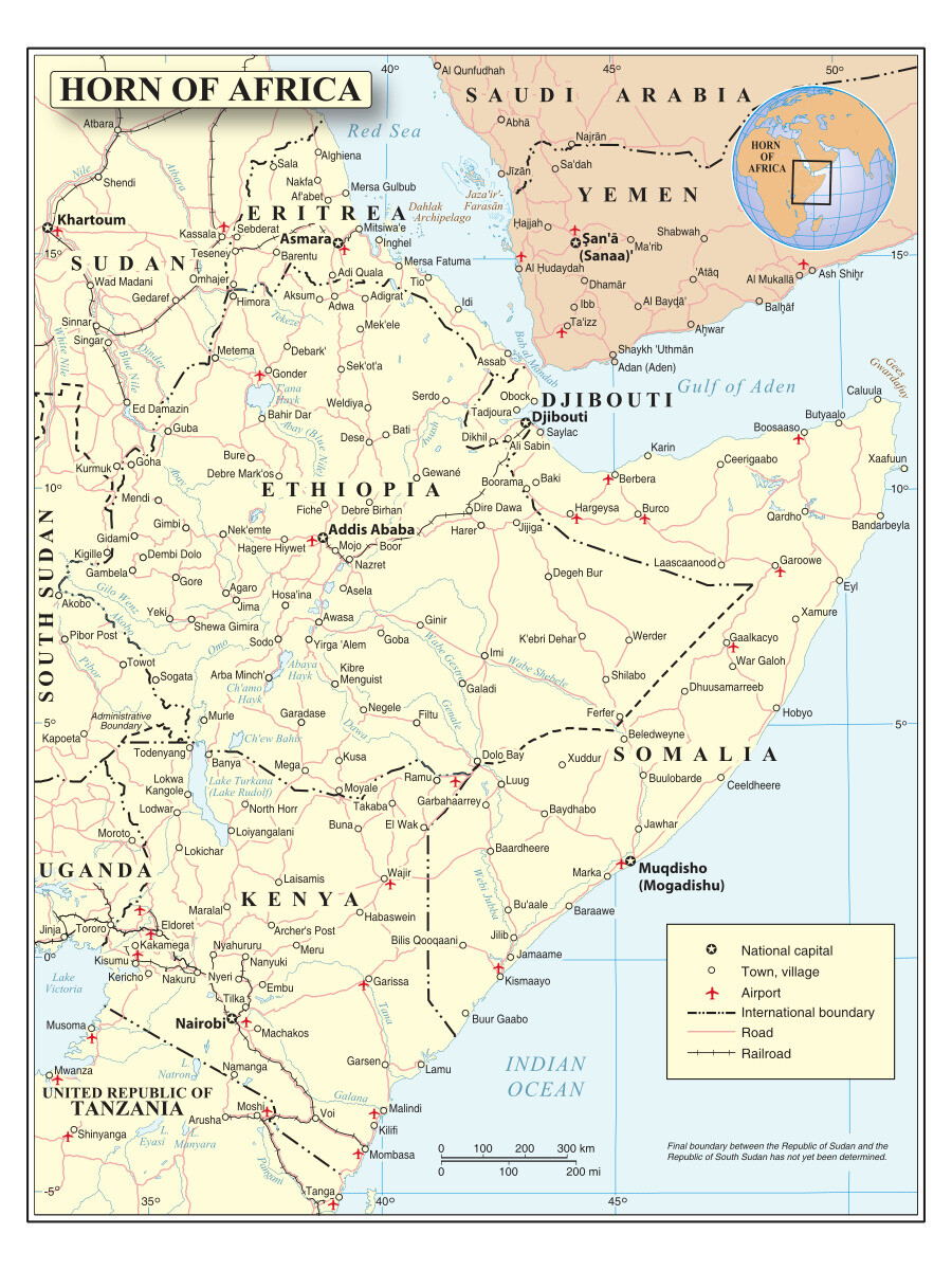 Map Of Horn Of Africa Document East And Horn Of Africa Reference