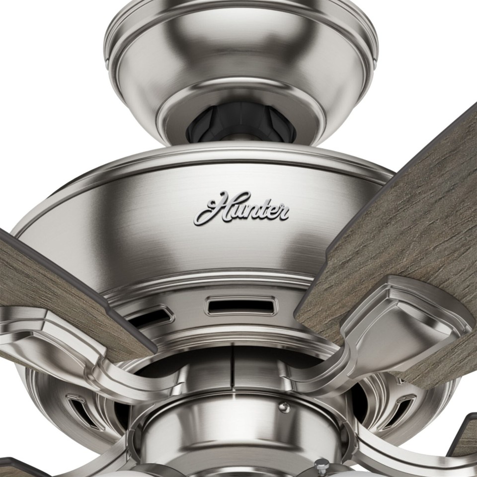 Hunter Fan 52 in Brushed Nickel Finish Ceiling Fan with Four Dimmable ...