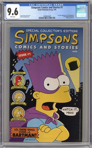 Simpsons Comics and Stories #1 (1993) CGC 9.6 NM+ 1st appearance of The ...