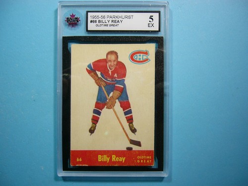 1955/56 PARKHURST NHL HOCKEY CARD #66 BILLY REAY OTG KSA 5 EX SHARP 55/ ...