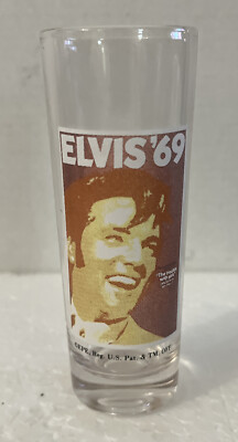 Elvis Presley Tall Shot Glass Elvis ‘69 . | eBay