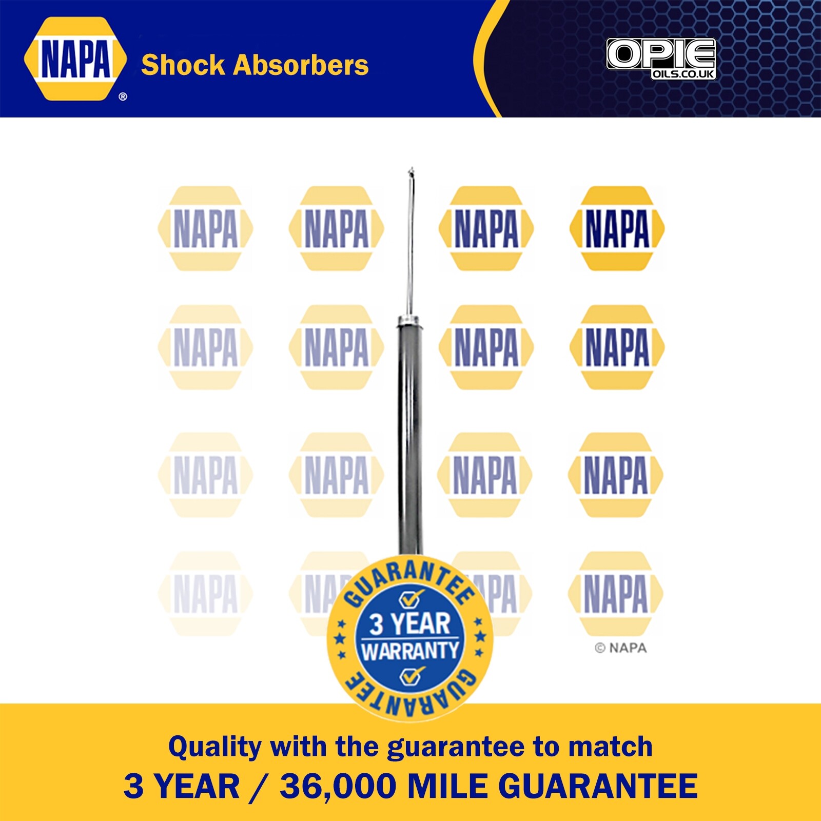 NAPA Shock Absorber Rear NSA1038 - Genuine OEM Quality for Ford Mazda ...