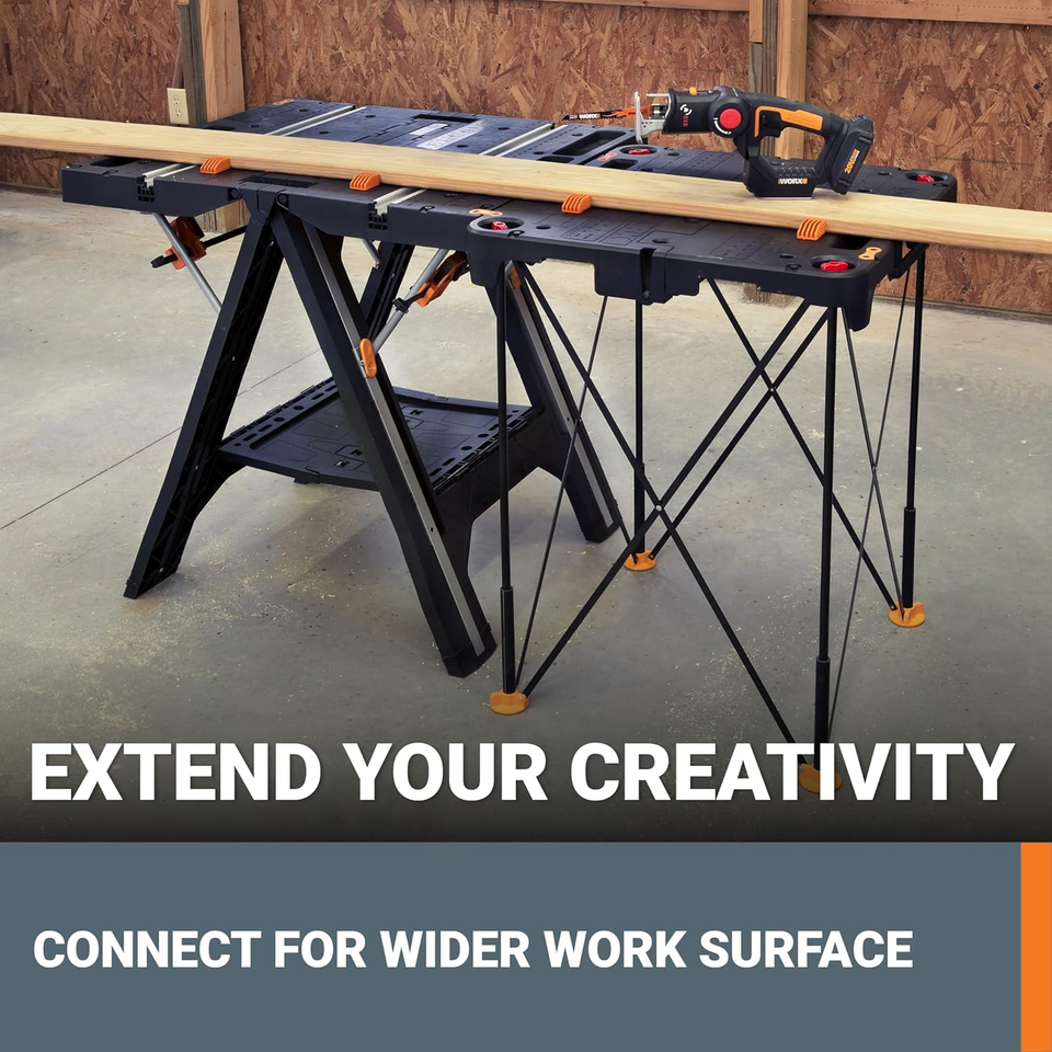 WX066 Sidekick Folding Work Table, Portable All-in-one Work Bench ...