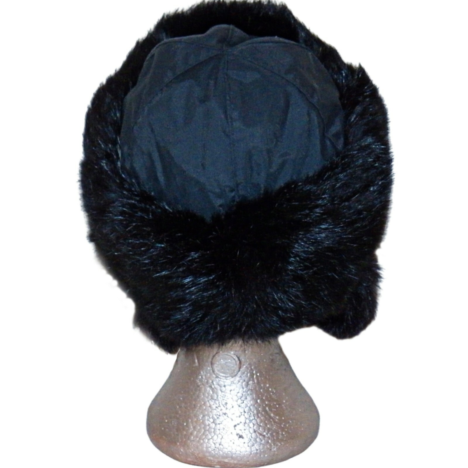 Black Nylon Genuine Canadian Fox Fur Insulated Ushanka Hunter Trapper ...