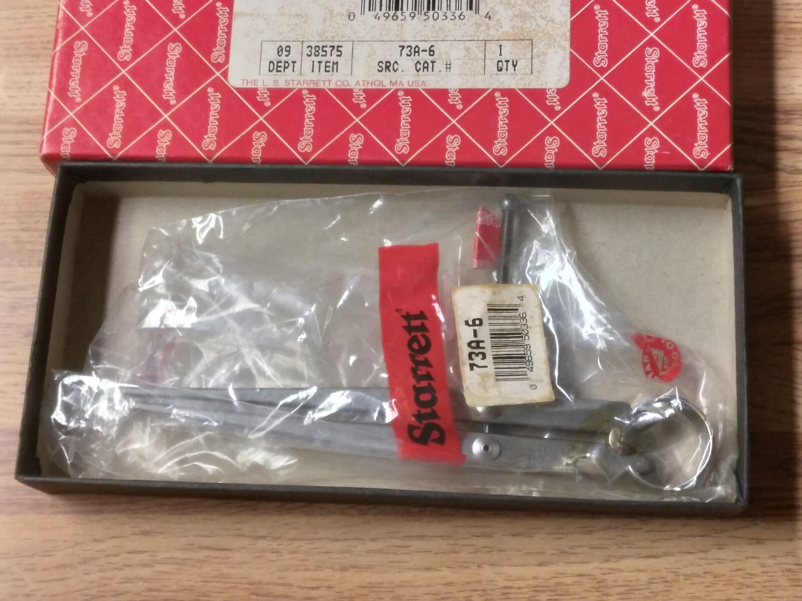 GENUINE Vintage Starrett No. 73A-6 Solid Nut Inside Spring Caliper ...