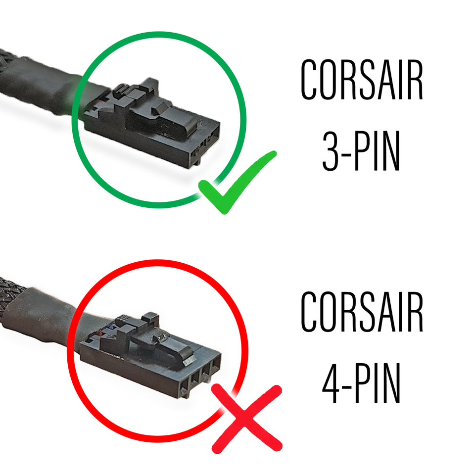 Motherboard Standard ARGB 3-pin 5V to Corsair RGB Adapter | eBay