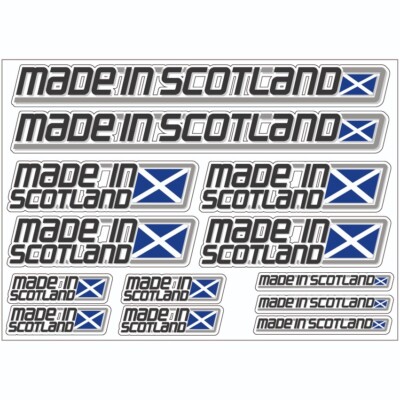 PS0484 Made In Scotland Sticker Sheet Decal Scotland Wall Self Adhesive ...