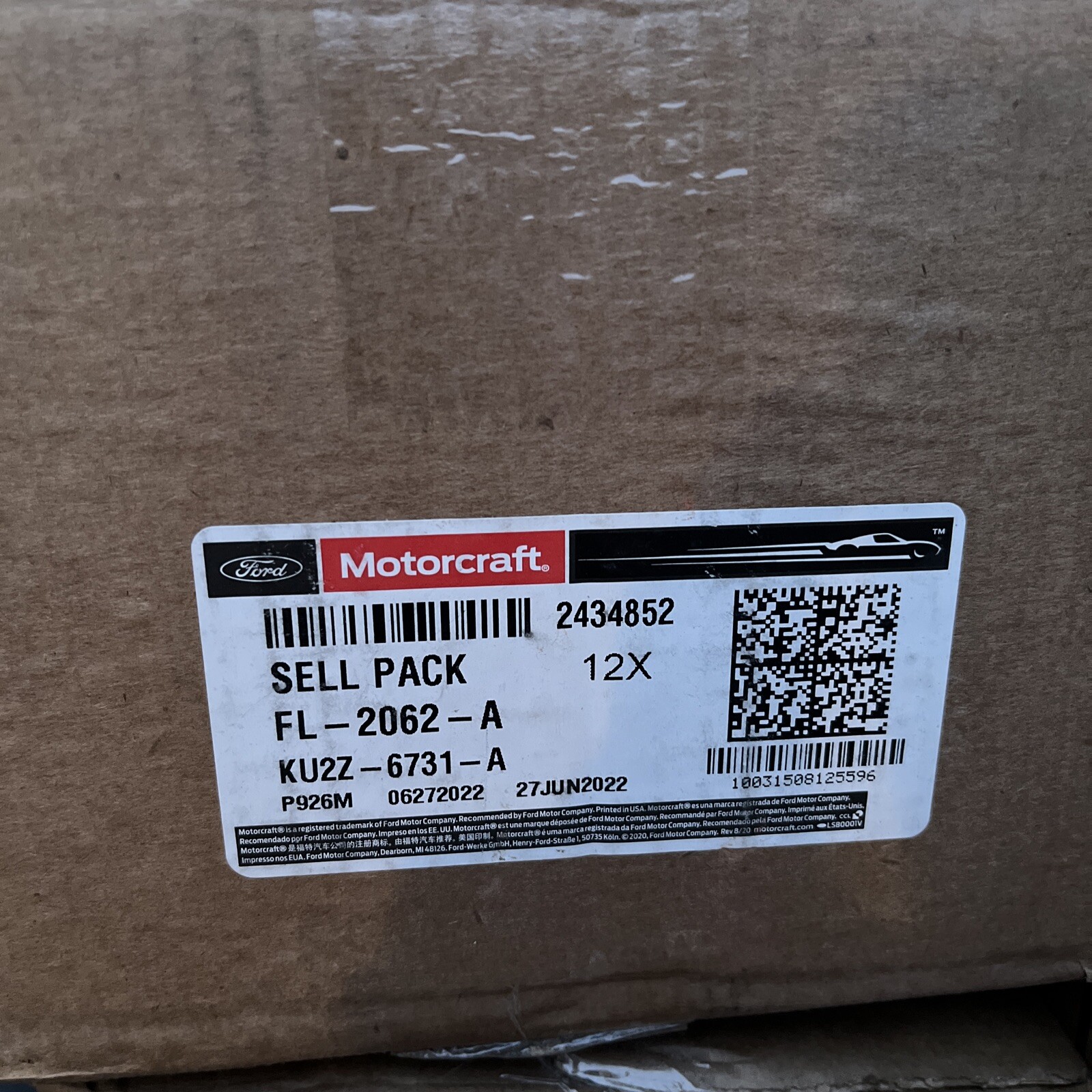 MOTORCRAFT FL-2062 - Cross reference oil filters