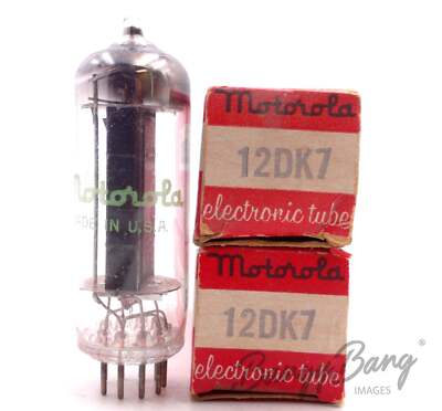 2 Motorola 12DK7 Twin Diode Tetrode Audio Frequency Audio Vacuum Tube ...