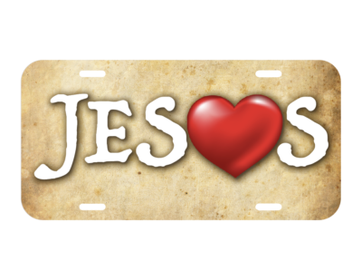 Jesus Vehicle License Plate Front Plate Christian Peace Christ Heart ...