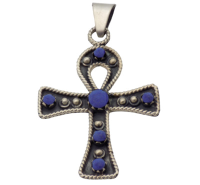 TAXCO STERLING SILVER & PURPLE STONE ANKH CROSS PENDANT 10.8GR #1586 | eBay
