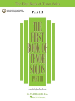 First Book of Tenor Solos Part III Vocal Sheet Music Book and Audio ...
