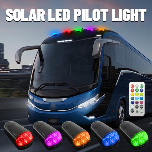 5pcs Solar Powered Cab Lights LED Roof Lights For Truck Trailers Pickup ...