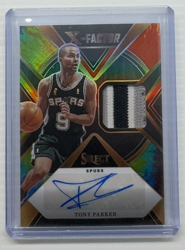 2023-24 Select Tony Parker X Factor Signatures Patch Tie Dye Prizm Auto ...