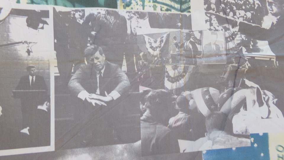 RARE 1960's JFK Viva John F. Kennedy Campaign Cloth Printed Sheet ...