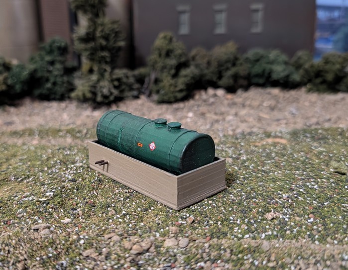 1:87 HO Scale Lube/Fuel Storage Tank. Custom Built 3D Printed Resin ...