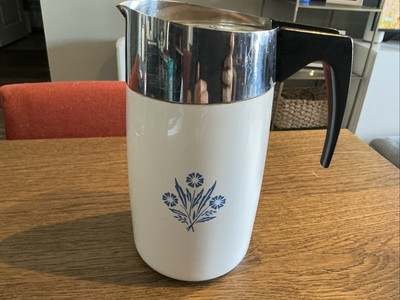 Vintage Corelle 10 Cup Tea Coffee Carafe Pitcher Pot ONLY--Blue ...