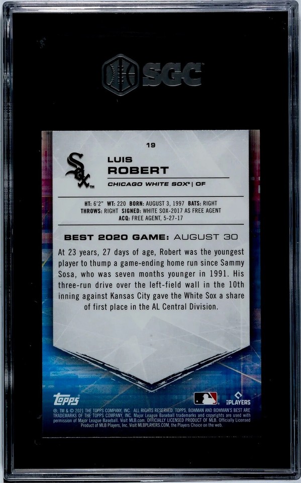 2020 Topps Gold Label #79 Luis Robert Class 1 SGC 9.5 RC | eBay