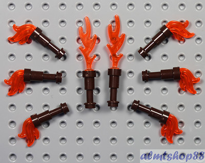 LEGO - 8x Flame Torch Lot Fire Plume Lightning Bolt Wave Dungeon ...