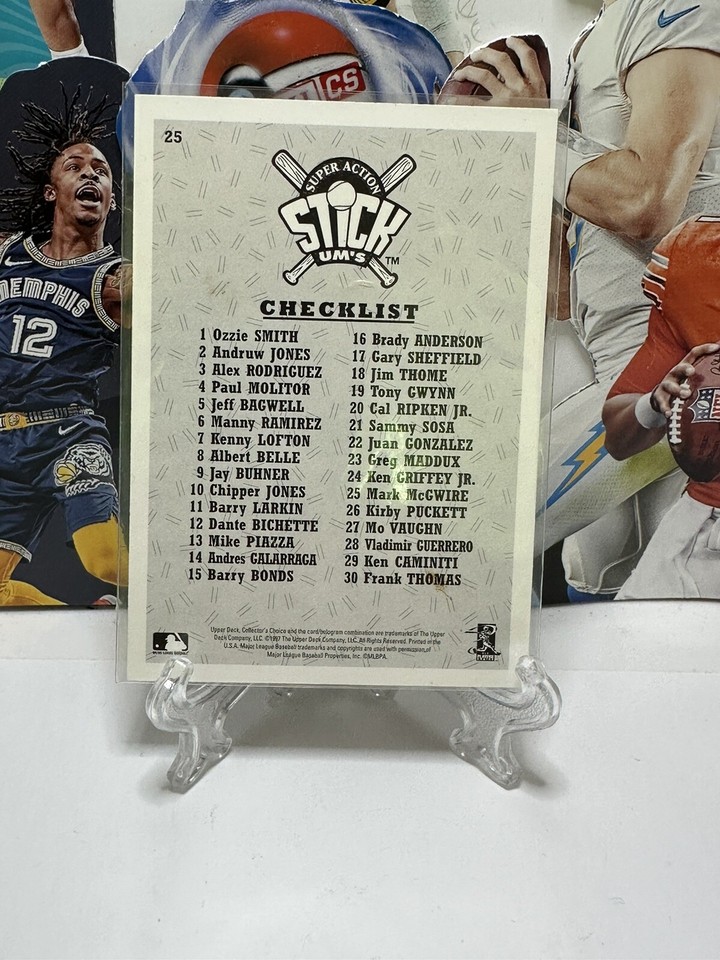 1997 Upper Deck Collector's Choice Mark McGwire 25 Super Action Stick ...