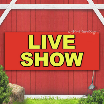 LIVE SHOW RED YELLOW Indoor Outdoor Banner sign with grommets | eBay
