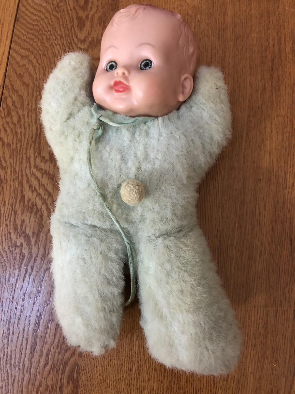 Vintage Cuddle Toy Plush Baby Boy Doll With Rubber Head Douglas? Toy 9 ...