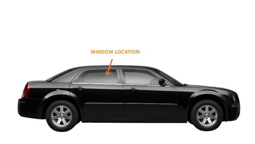 Right Rear Door Window Glass Privacy For 05-10 Chrysler300/05-08 Dodge ...