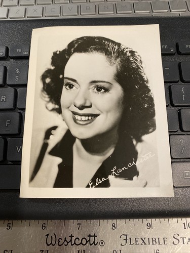 Vintage - ELSA LANCHESTER - Autographed 4x5 PHOTO Black & White ...