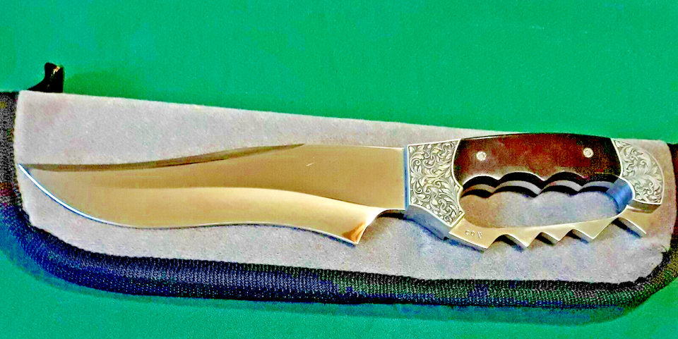 award winning COLIN COX..beautiful knife fully engraved, ironwood ...