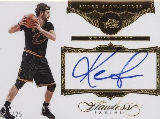 2015-16 Panini Flawless - Super Signatures Kevin Love #SS-KL /25 (AU ...