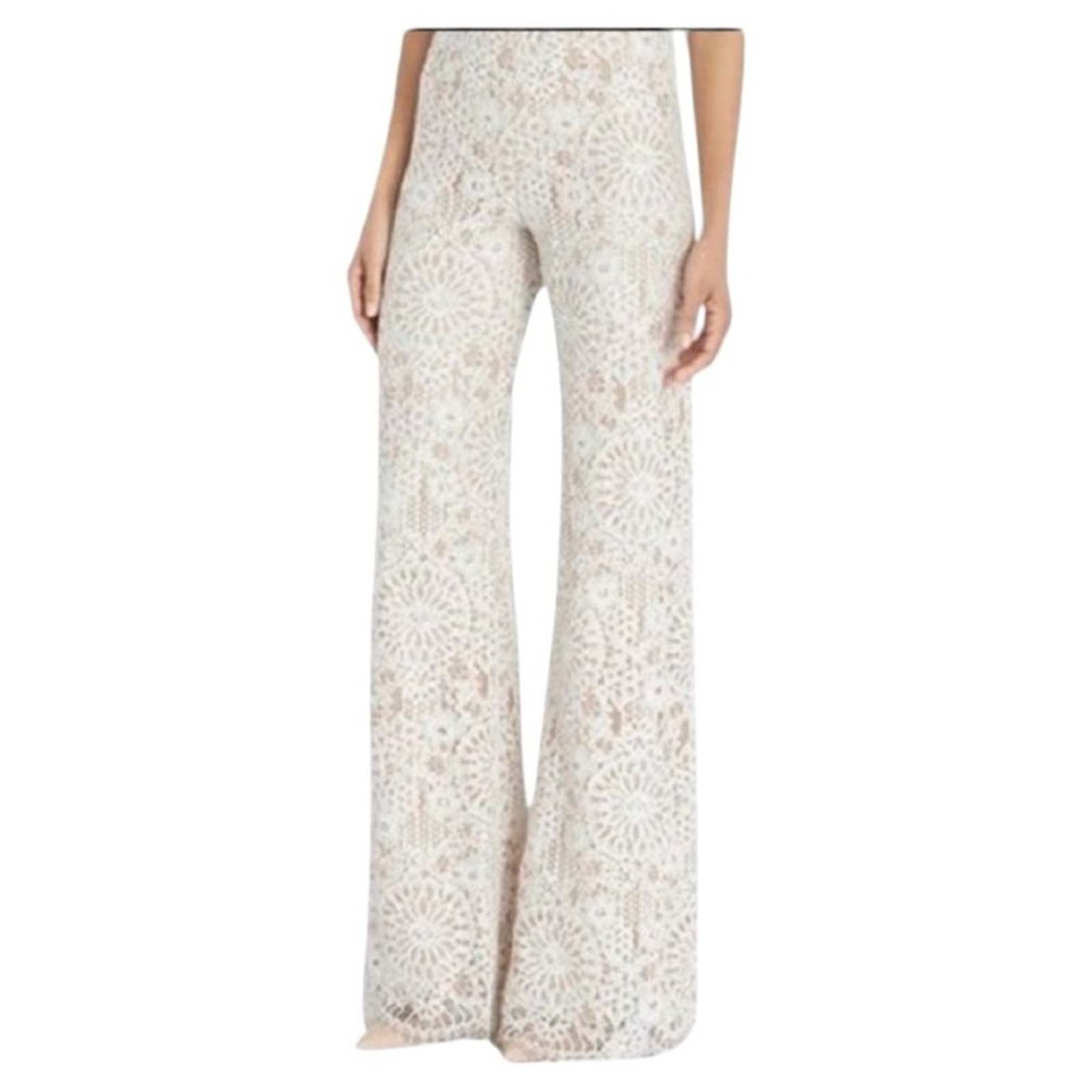 Alexis White Lace Flare Pants Party Wedding Size 26 - Gem