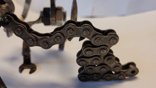 Chaingun Chain Gun Dude made with Piston, Chain, Wrenches, etc. Made ...