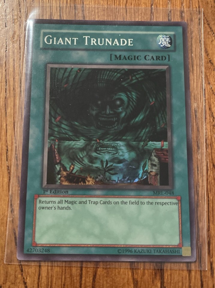 1996 Yugioh Giant Trunade SUPER RARE 1st EDITION EXCELLENT | eBay