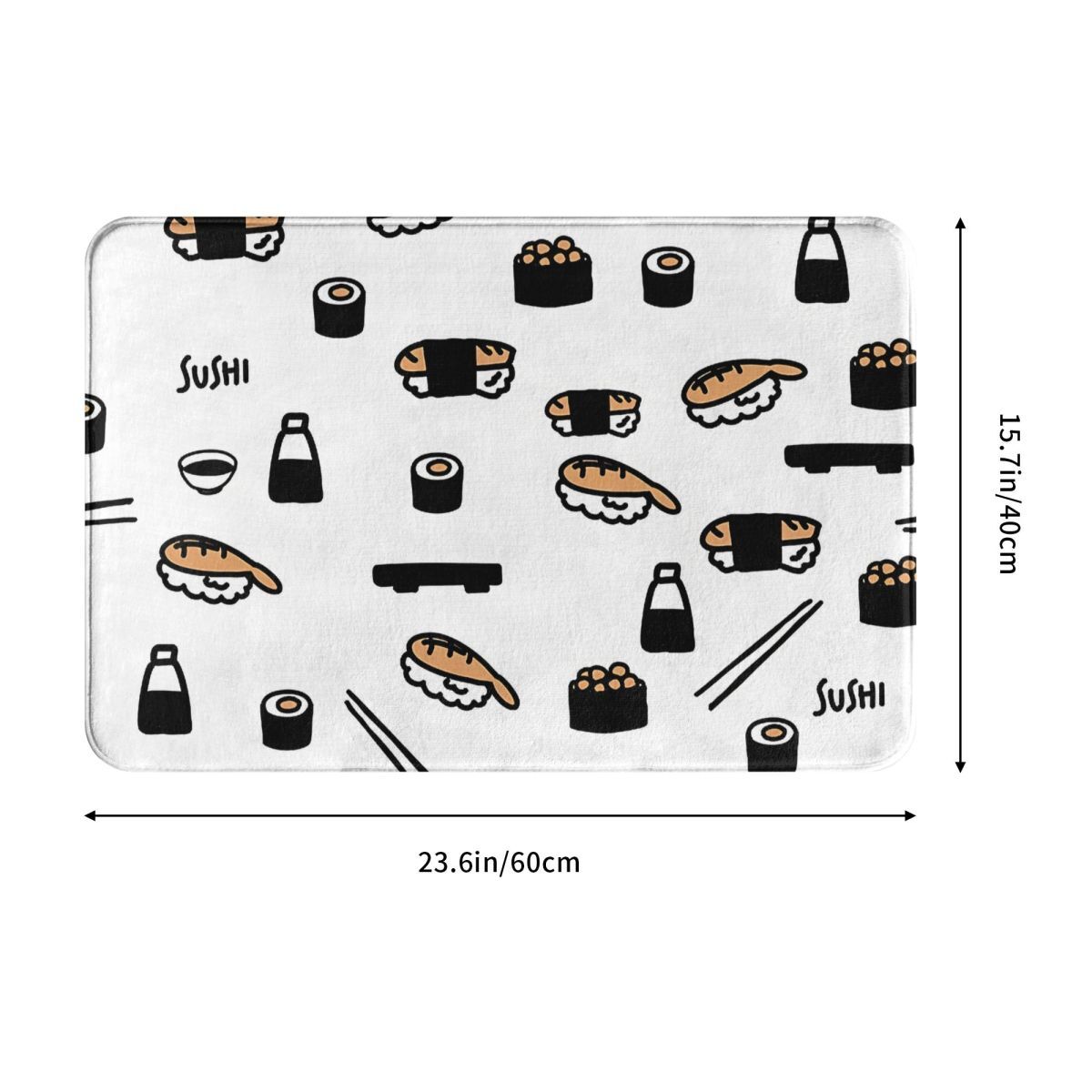 Sushi Food Non-slip Doormat Living Room Mat Japanese Food Balcony ...