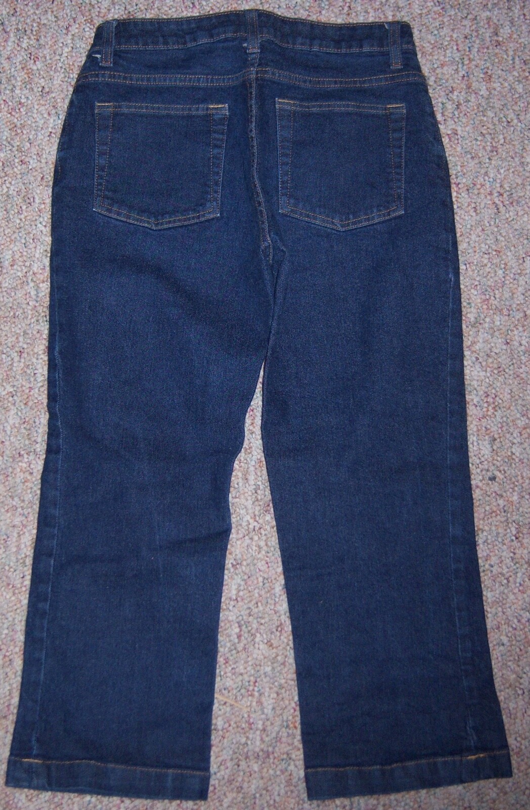 GAP Blue Dark Rinse Boot Cut Mid-Rise Denim Cropped Capris Jeans Size 2 NWOT | eBay