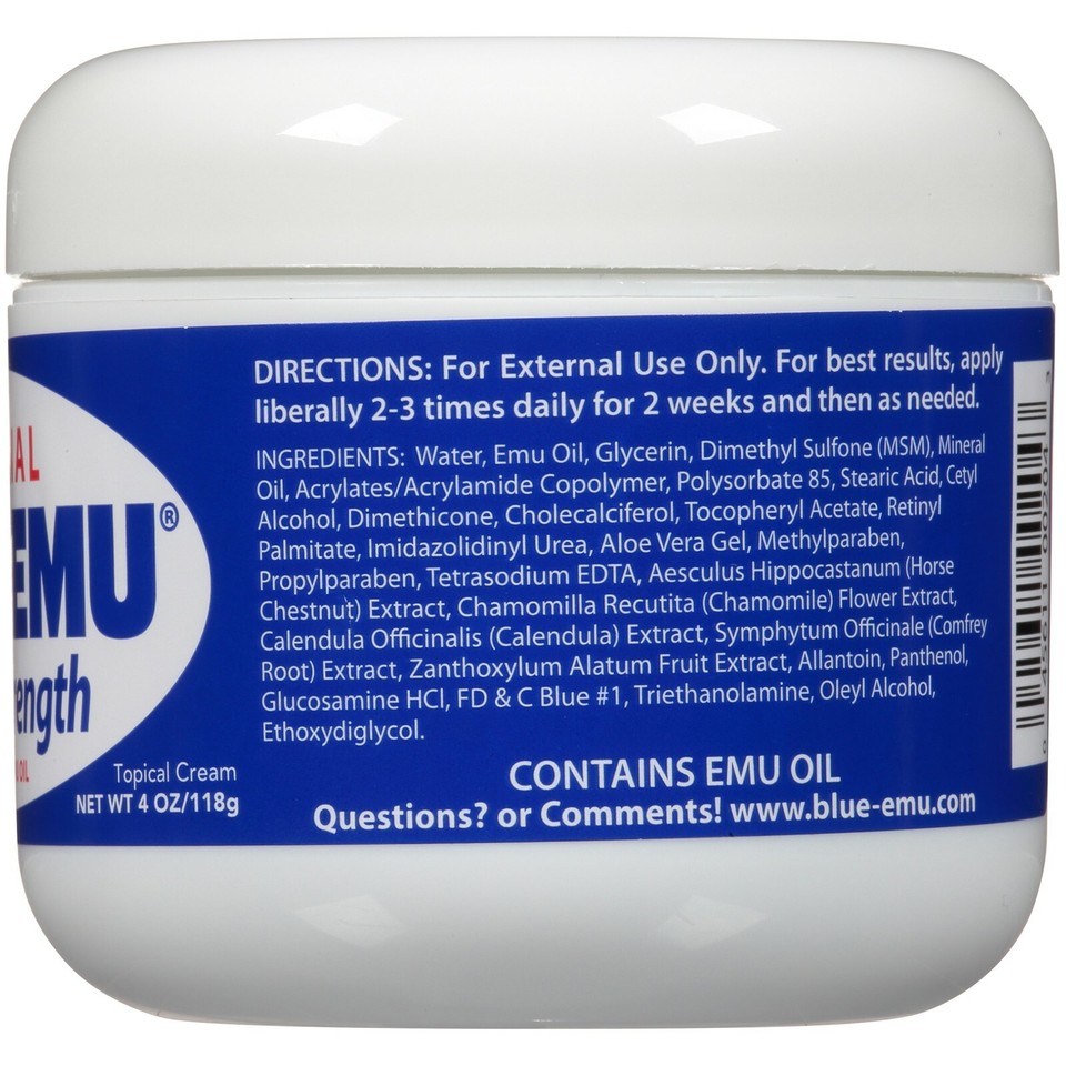 ORIGINAL BLUE-EMU SUPER STRENGTH Topical Cream ACHES & PAIN RELIEF Emu ...