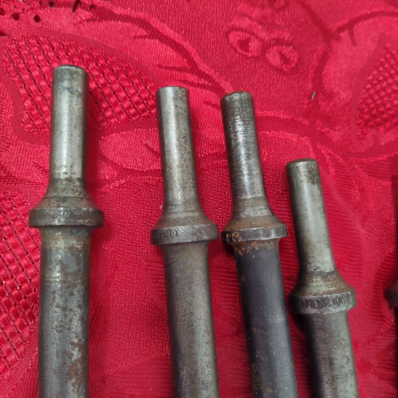 Set Of 7 Air Hammer Air Chisel Bits Cutter Bit Point Bit And Flat Bit 3 ...