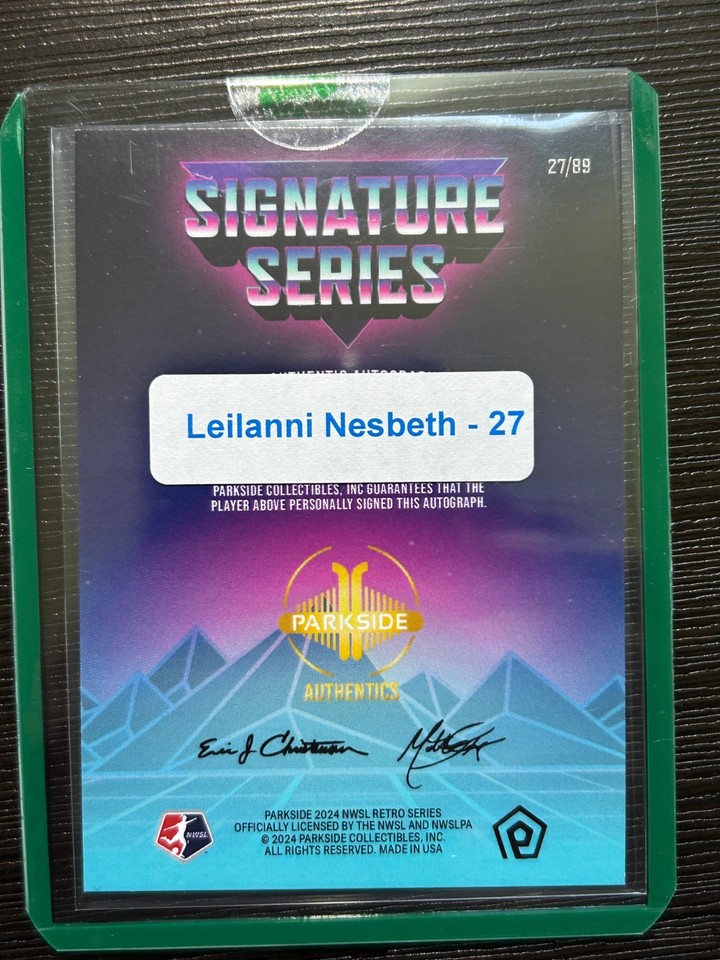 SINGLES 2024 Parkside NWSL Retro Rookie /89 AUTO Autograph Signature ...